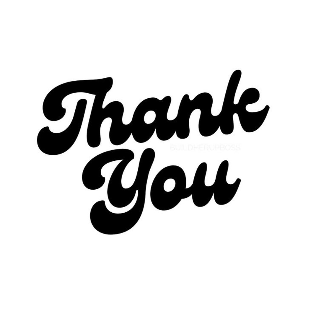 Thank You Retro Sticker Template, Thank You Stickers, Craft Stickers ...