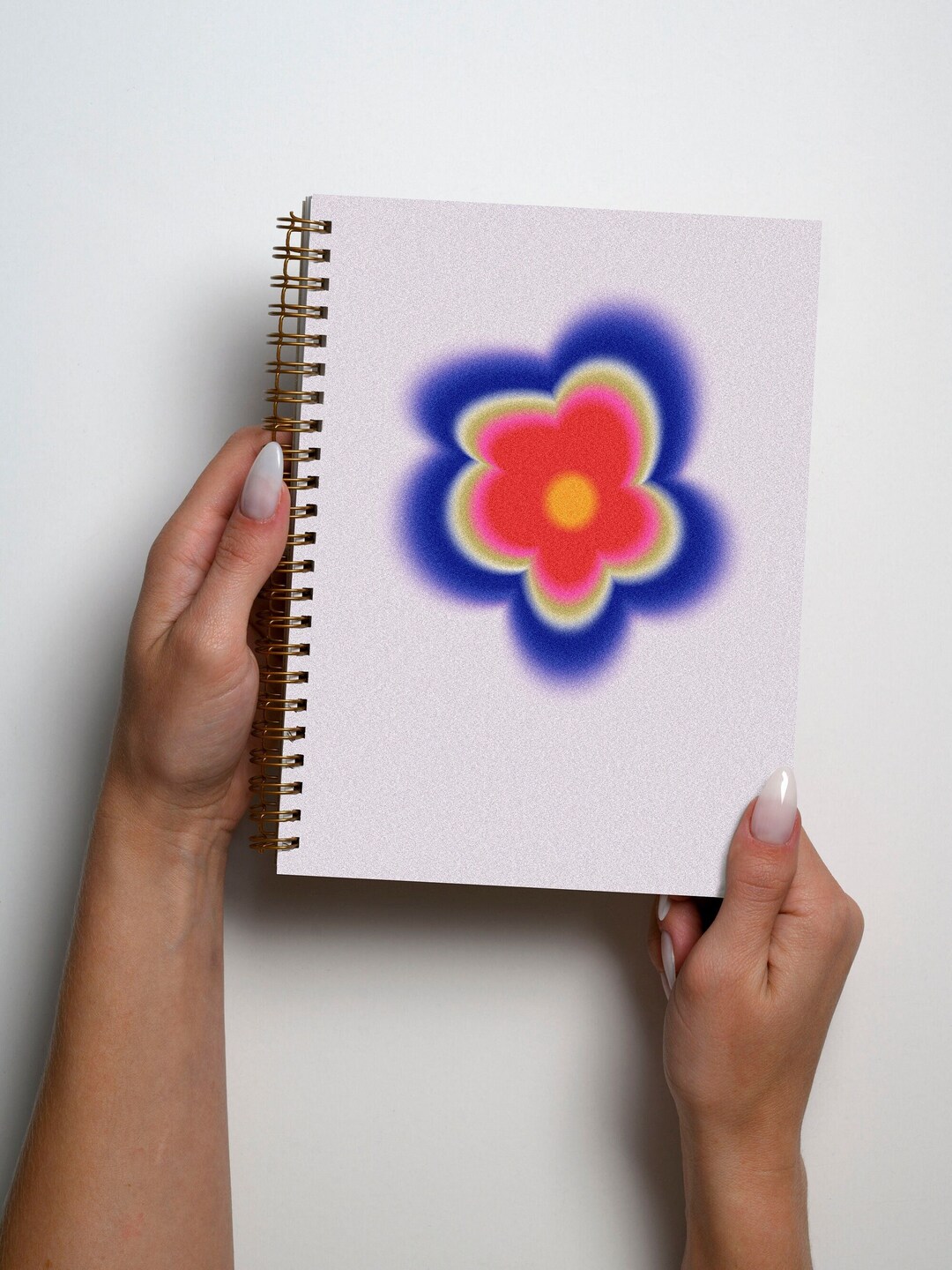 Spiral Bound Journal With Groovy Flower Graphic 6x8in | Lined or Blank ...