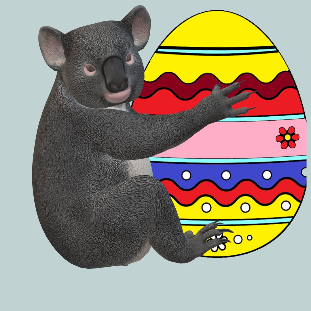 Koala Hugging Easter Egg - Etsy