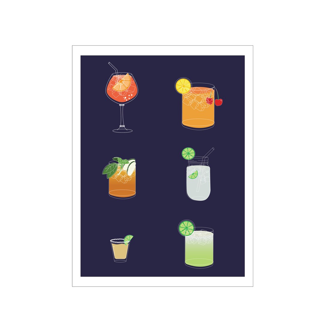 Bella Cocktail Bar Poster - Etsy