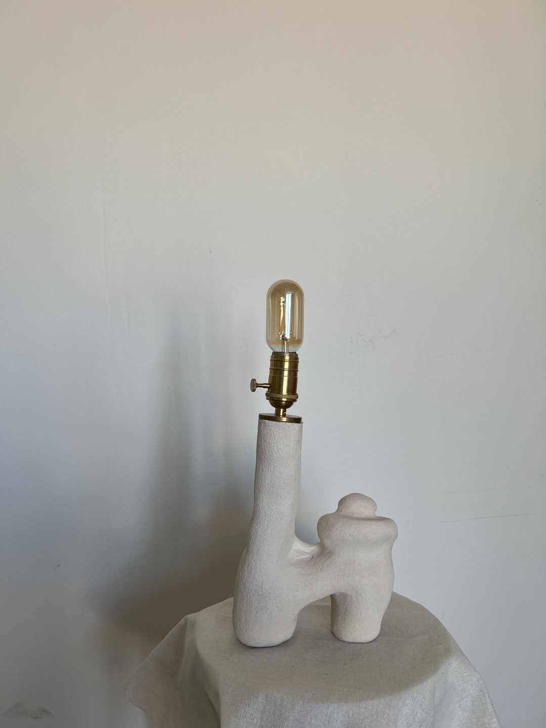 Abstract Hand Built Table Lamp - Etsy