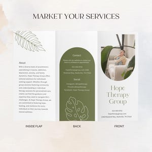 Therapy Brochure Template | Canva Brochure Template | Therapist ...