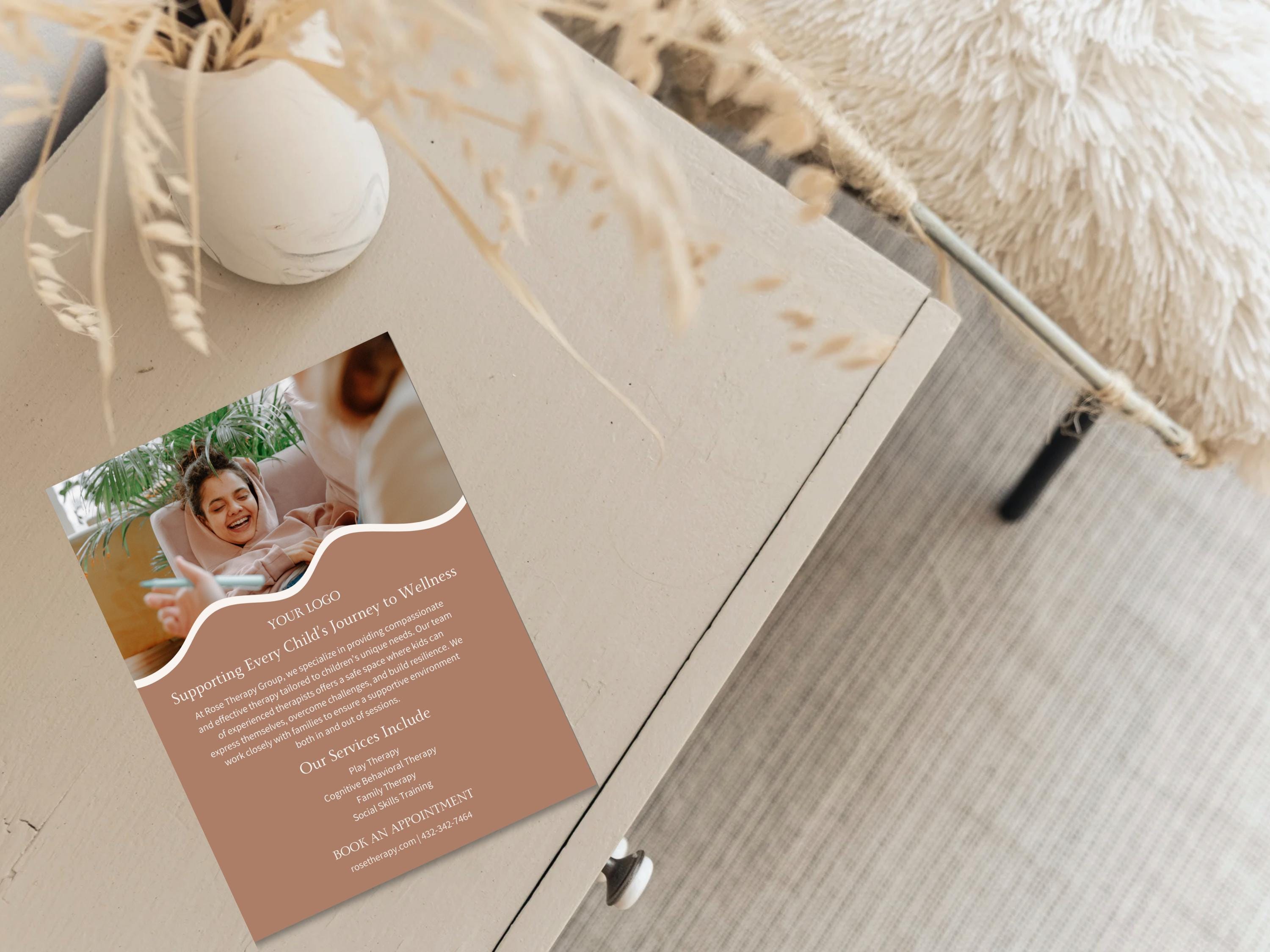 Therapist Flyer Template | Child Therapy Flyer Template | Counseling ...