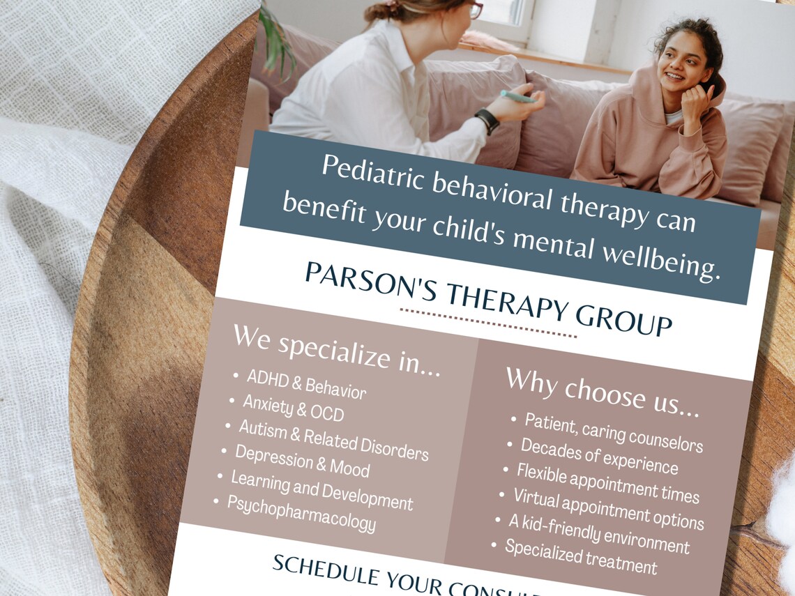 Therapist Flyer Template |mental Health Practice Flyer | Counseling ...