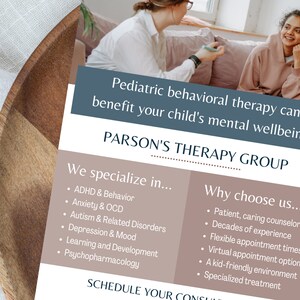 Therapist Flyer Template |mental Health Practice Flyer | Counseling ...