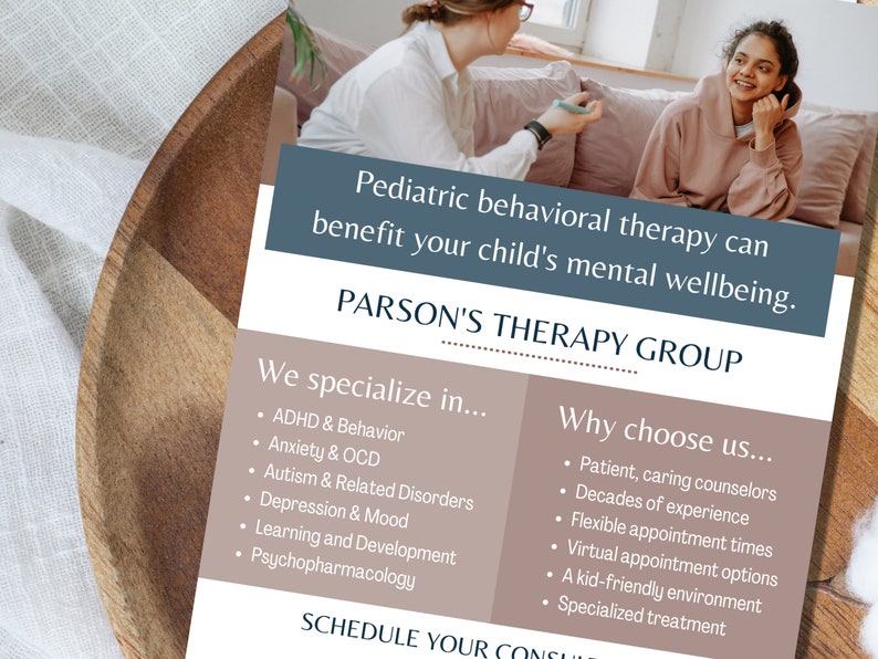 Therapist Flyer Template |mental Health Practice Flyer | Counseling ...