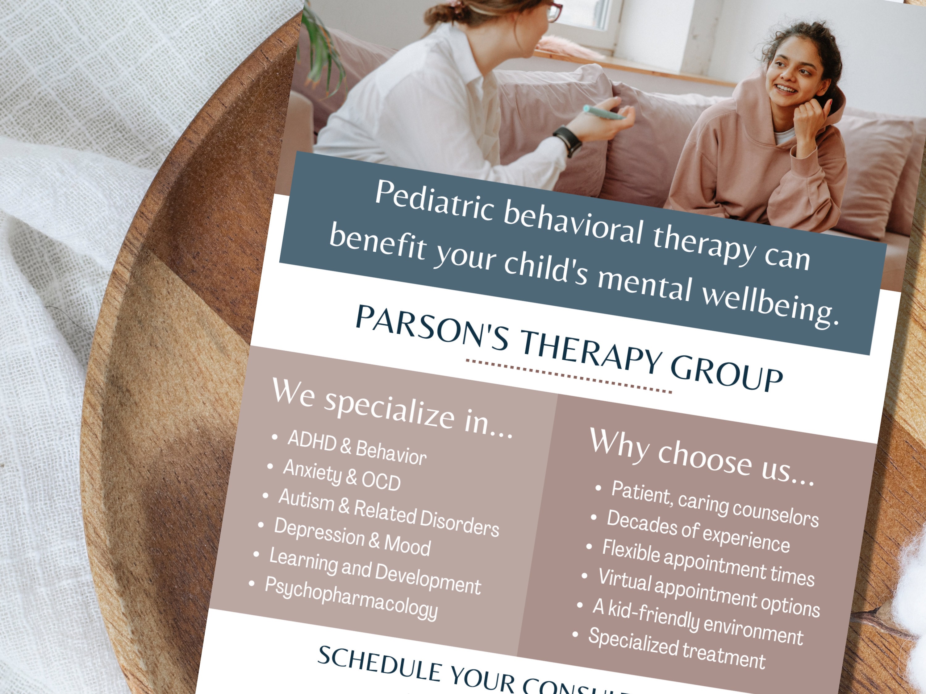 Therapist Flyer Template |mental Health Practice Flyer | Counseling ...
