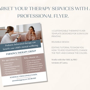Therapist Flyer Template |mental Health Practice Flyer | Counseling ...