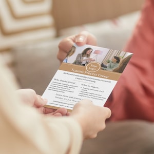 Group Therapy Flyer Canva Template | Trauma Process Group | Therapy ...