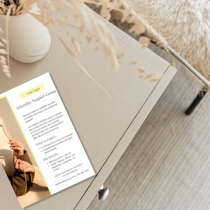 Group Therapy Flyer Canva Template | Infertility Support Group ...