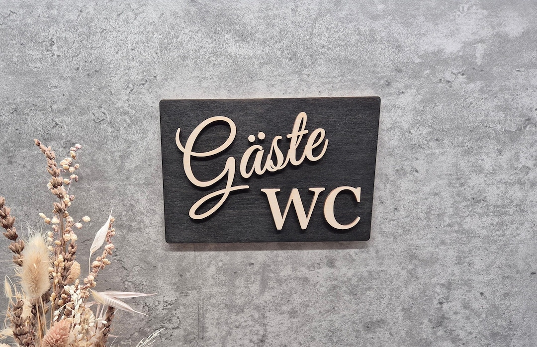 Guest Restroom Sign | Restroom Sign | Bathroom | Door Decoration | Door ...