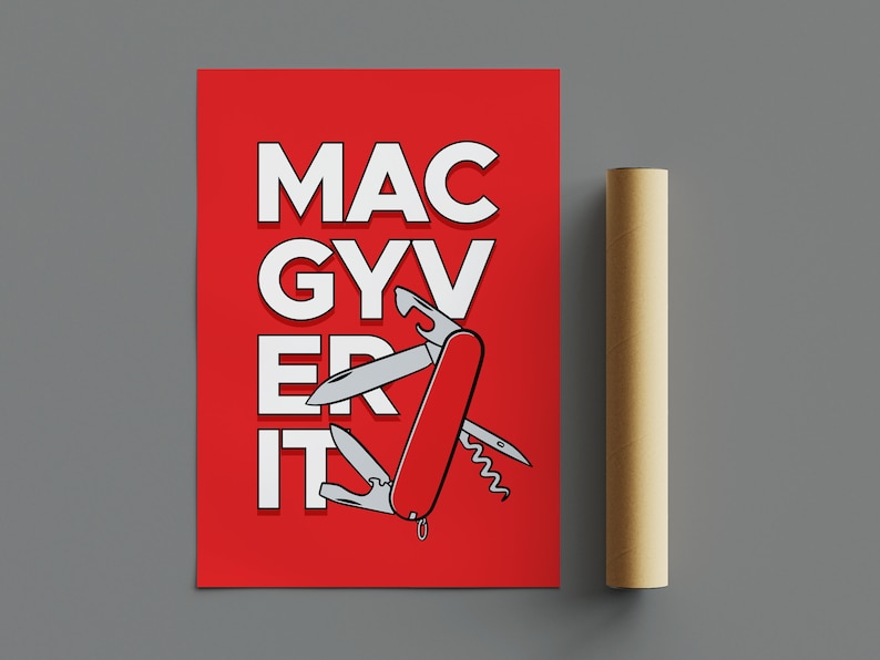 Macgyver It Inspired Print, Poster, Minimal Tv Art - Etsy