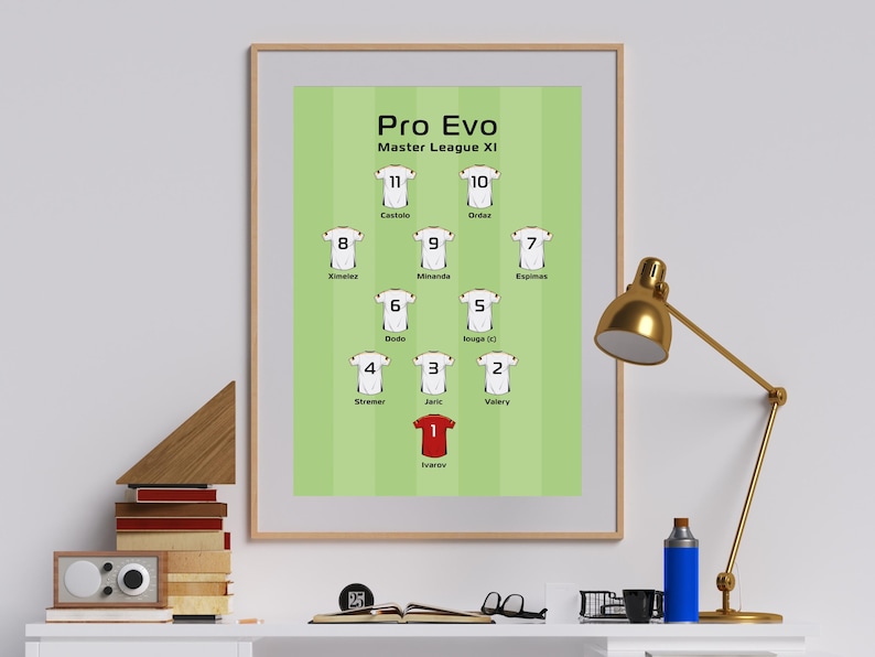 Master League XI Pro Evolution Soccer Inspired Print, Poster. Digital ...