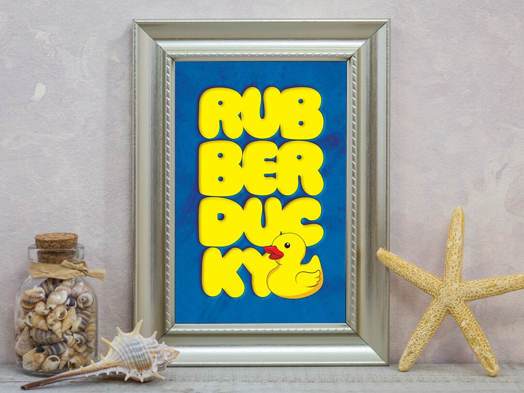 Rubber Ducky Print, Poster, Humour, Minimal Art - Etsy