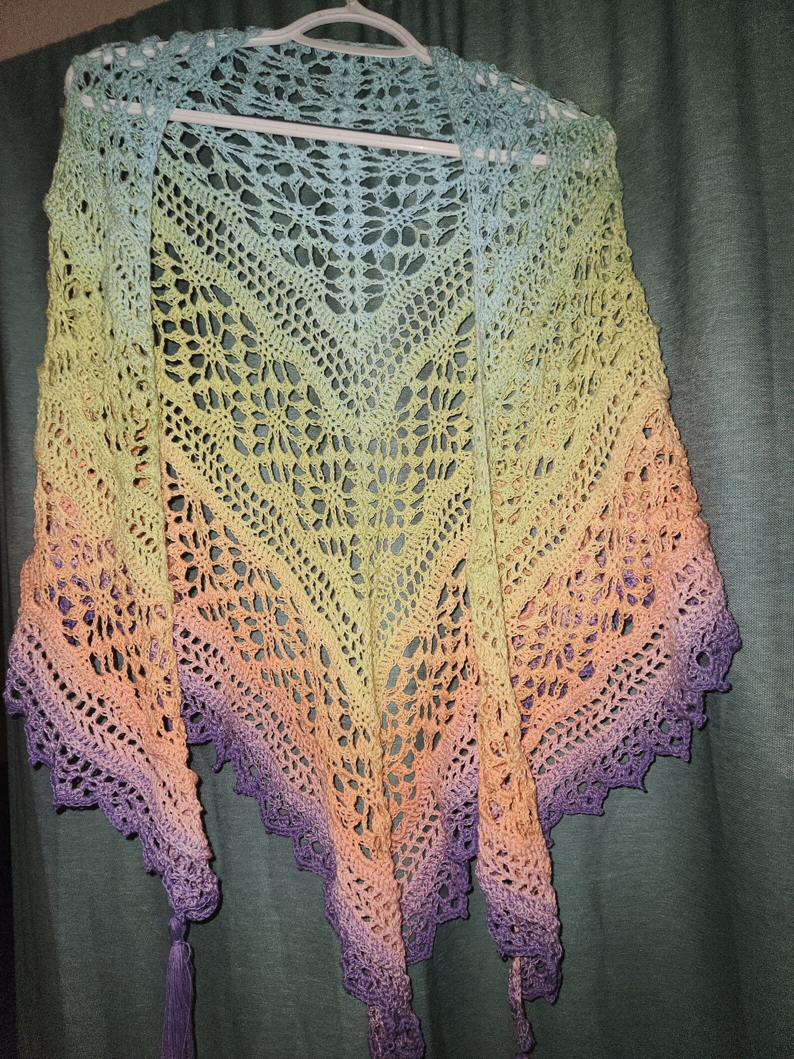 Rainbow Rainforest Retreat Shawl - Etsy