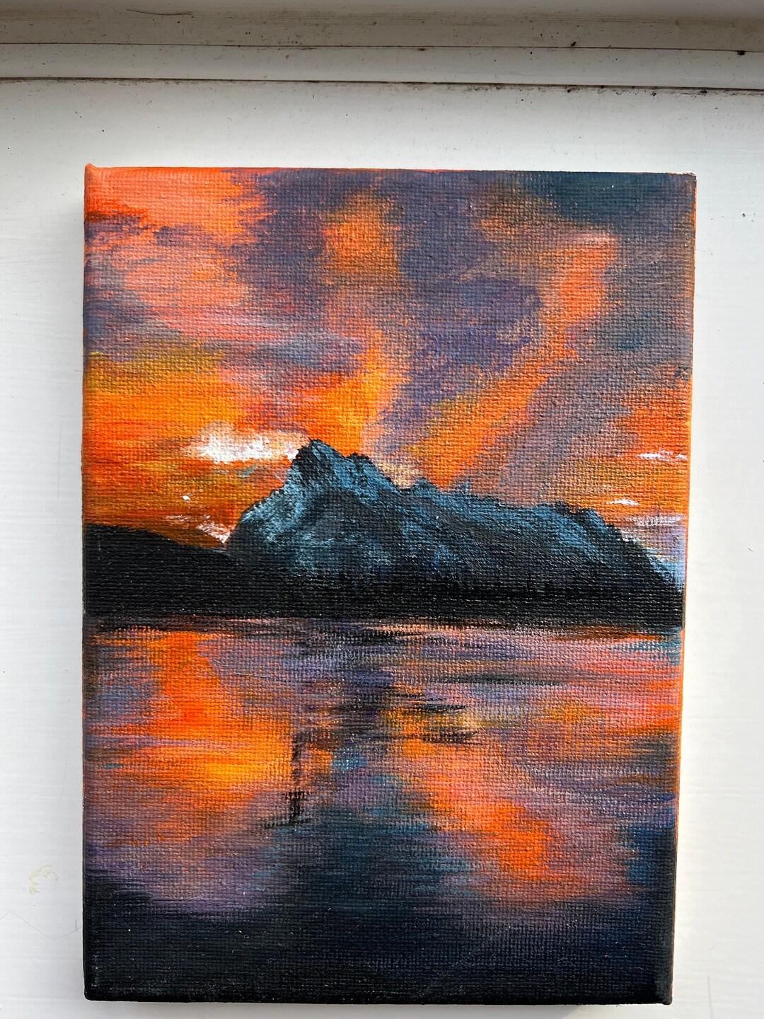 Orange Sunset Art Orange on the Hills Orange Canvas Orange - Etsy
