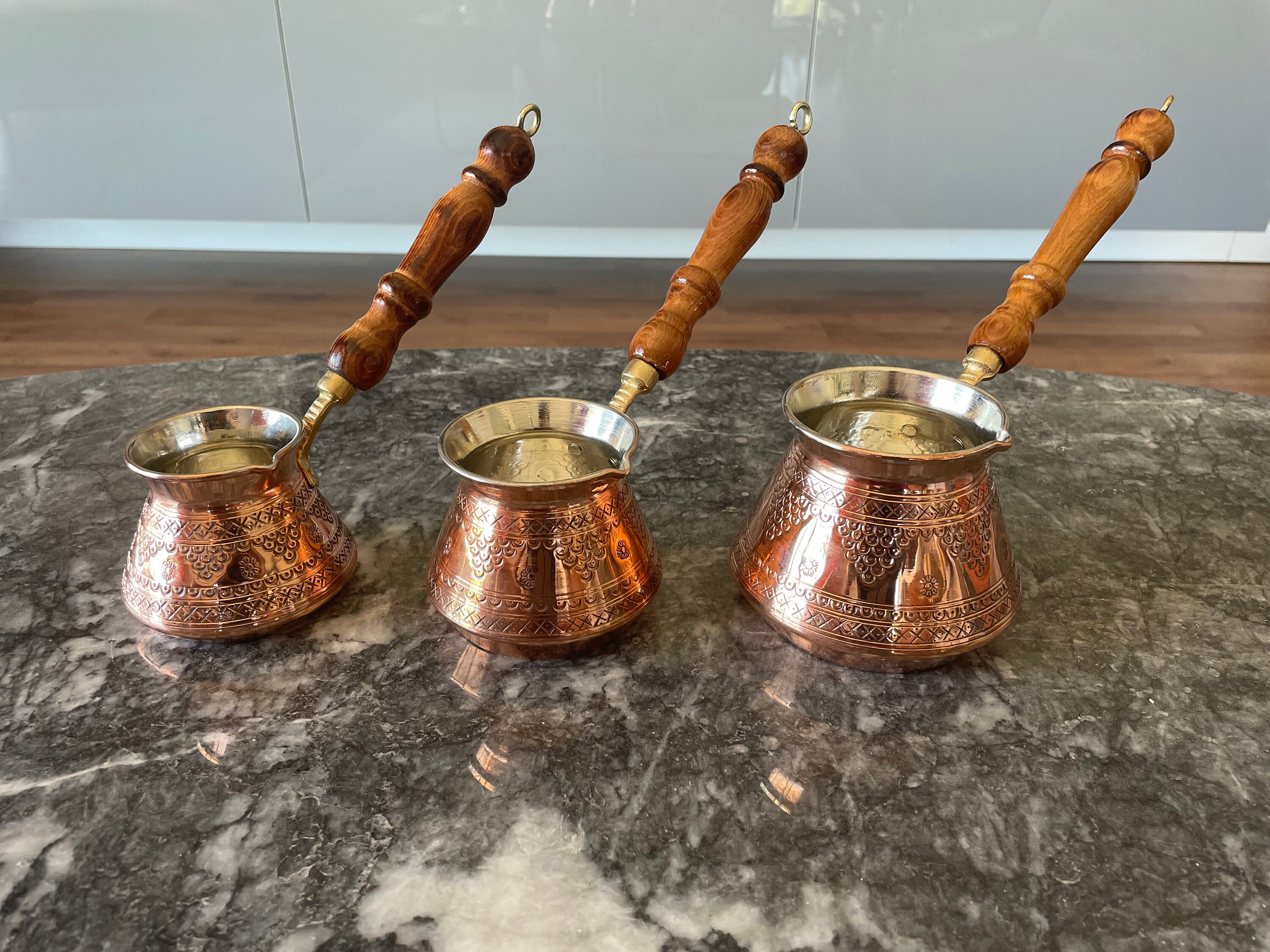 Copper Turkish Coffee Pot Set, Handmade Arabic Coffee Pot,anatolian ...