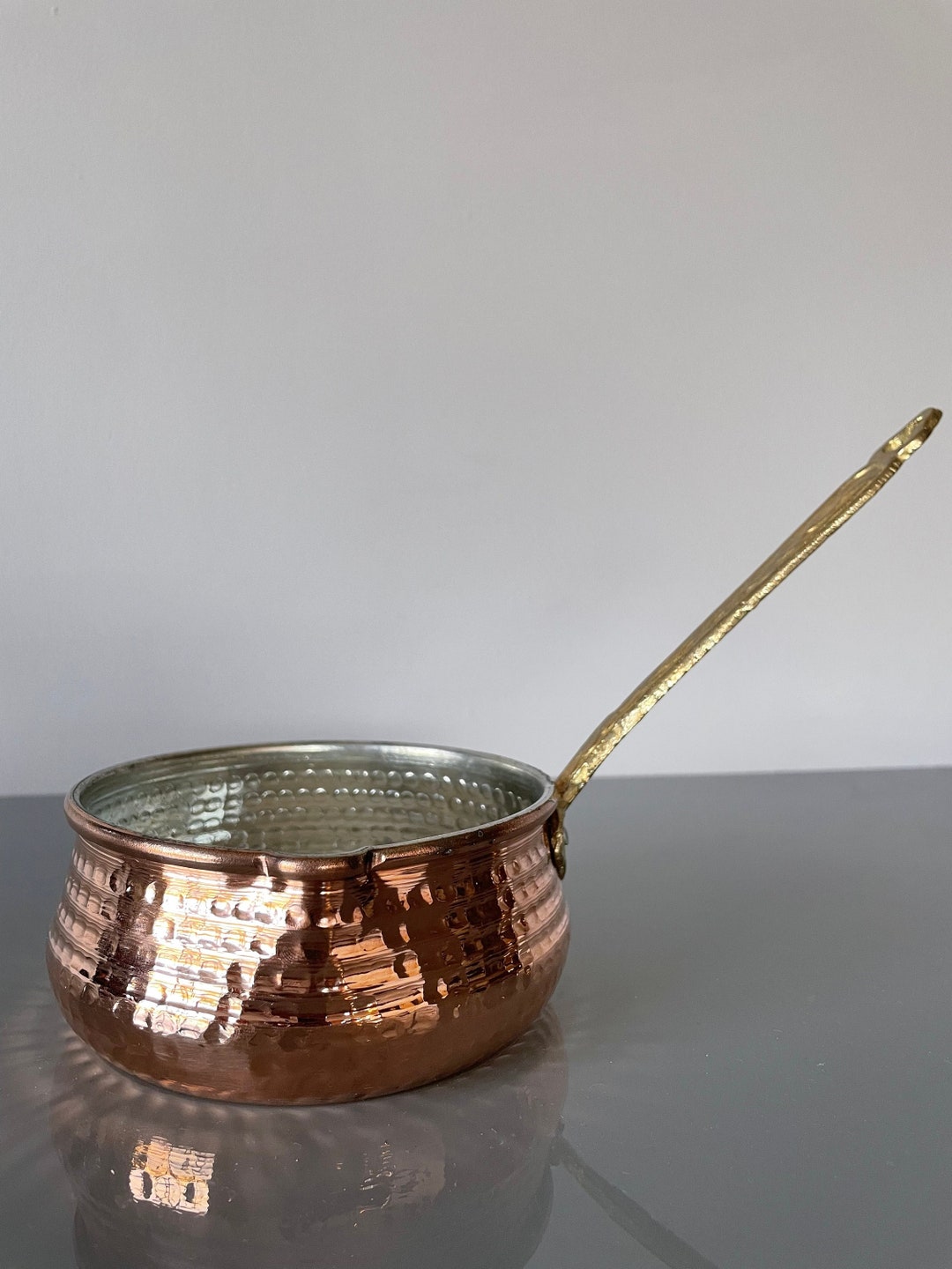 Copper Sauce Pan, Turkish Copper Pan, Hammered Sauce Pan, Copper Gift ...