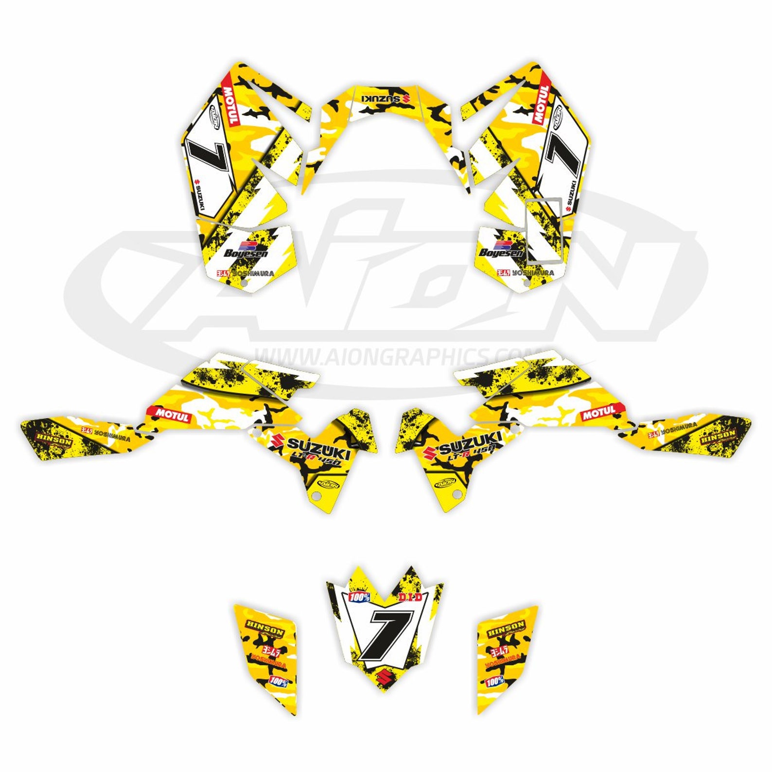 Suzuki Graphics Kit for a LTR 450 R Quad Bike | Very Thick Decals - Etsy