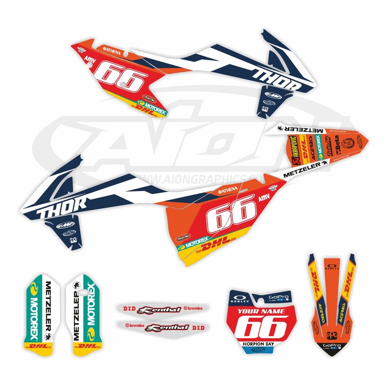 KTM Graphics Kit for a 2016-2018 Sx Sxf Xc Xcf Models | Very Thick ...