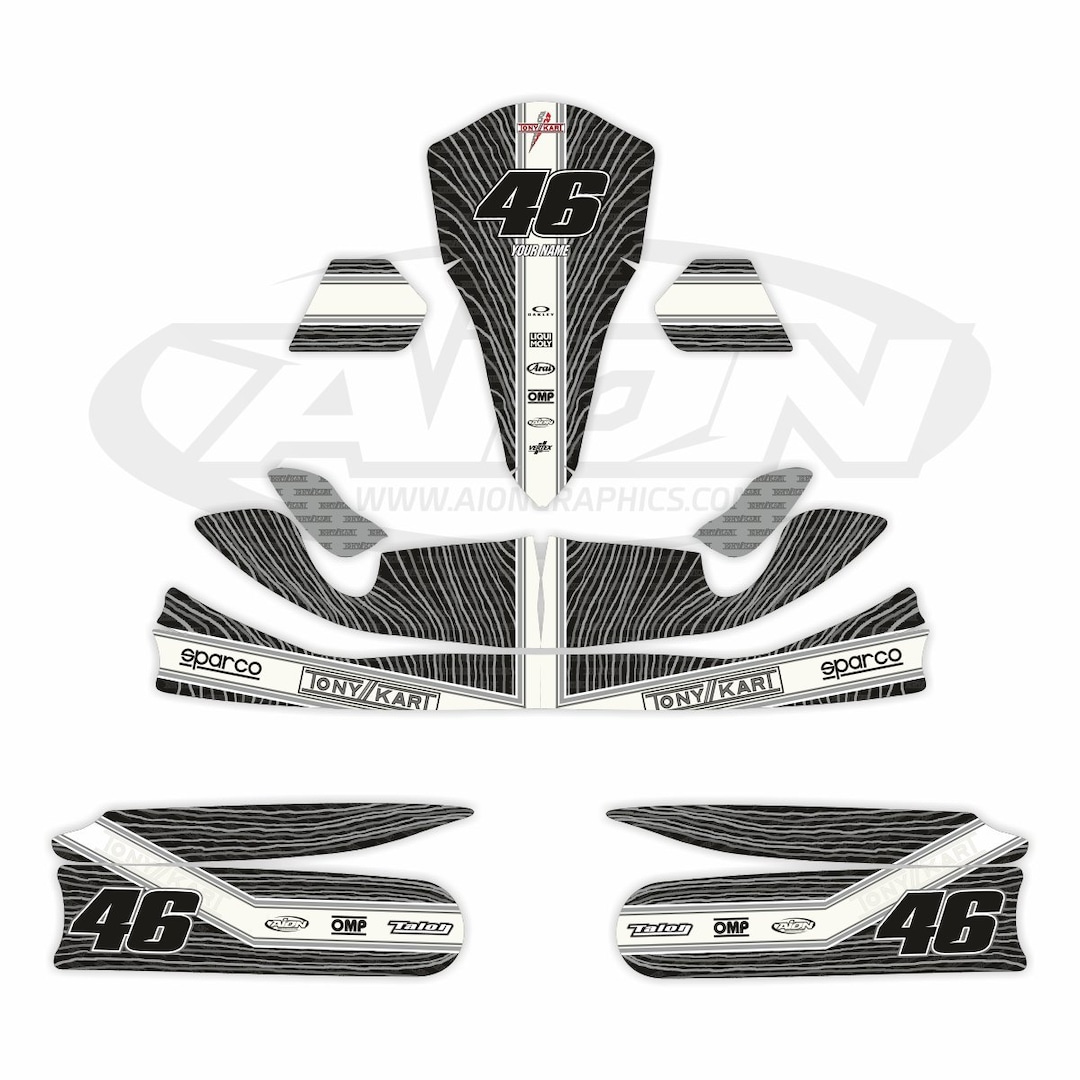 Tony Kart Graphics Kit for a OTK M4 Go Kart | Very Thick Decals - Etsy