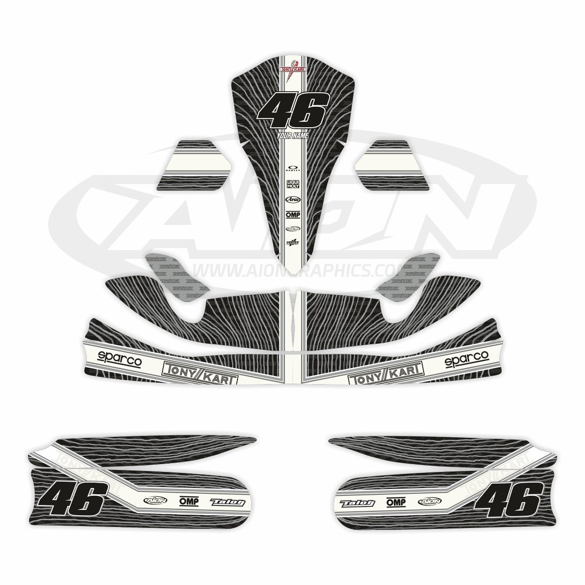 Tony Kart Graphics Kit for a OTK M4 Go Kart | Very Thick Decals - Etsy