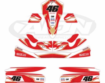 Tony Kart Graphics Kit for a OTK M7 Go Kart | Very Thick Decals - Etsy