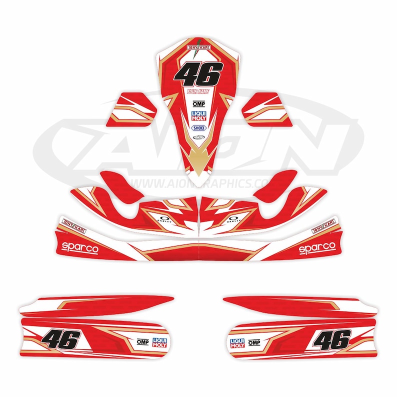 Tony Kart Graphics Kit for a OTK M4 Go Kart | Very Thick Decals - Etsy