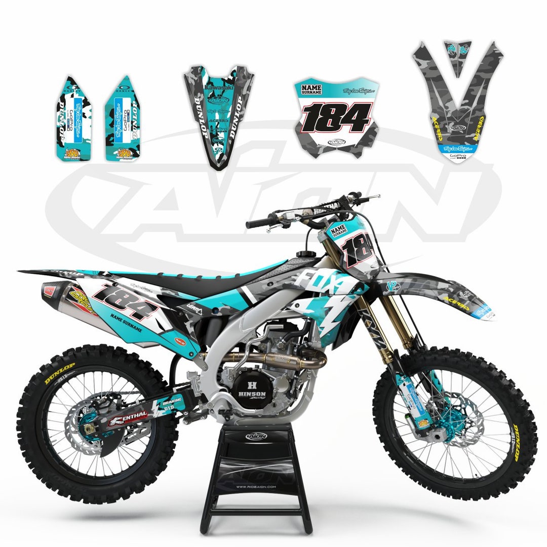 Kawasaki Graphics Kit for a 2017-2019 KXF 250 Models | Very Thick ...