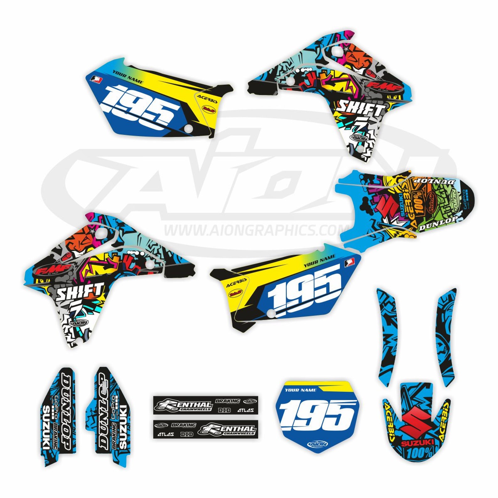 Suzuki Graphics Kit for a 2005-2006 RMZ 450 Models Very Thick Decals - Etsy