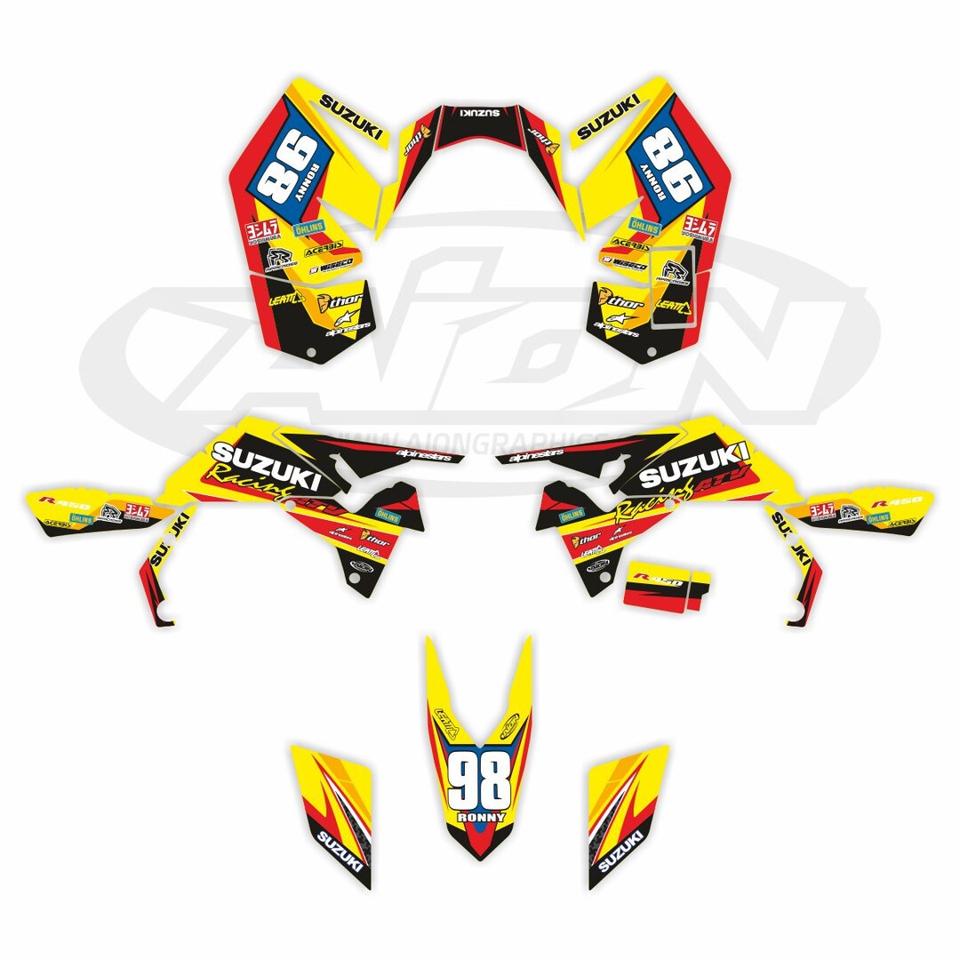 Suzuki Graphics Kit for a LTR 450 R Quad Bike Very Thick - Etsy