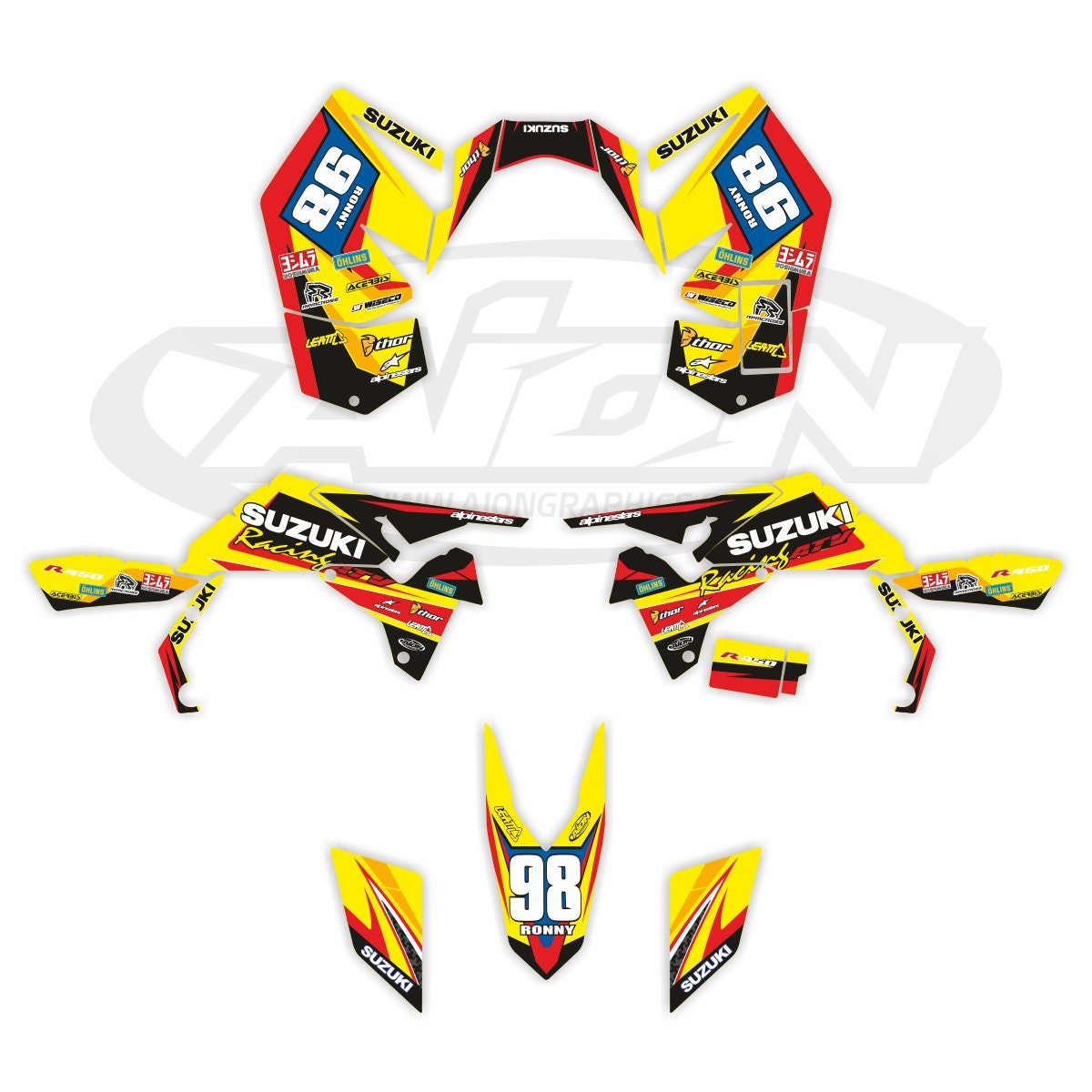 Suzuki Graphics Kit for a LTR 450 R Quad Bike Very Thick - Etsy
