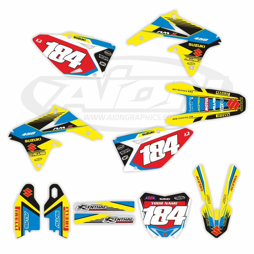 Suzuki Graphics Kit for a 2008-2017 RMZ 450 Models Very Thick Decals - Etsy