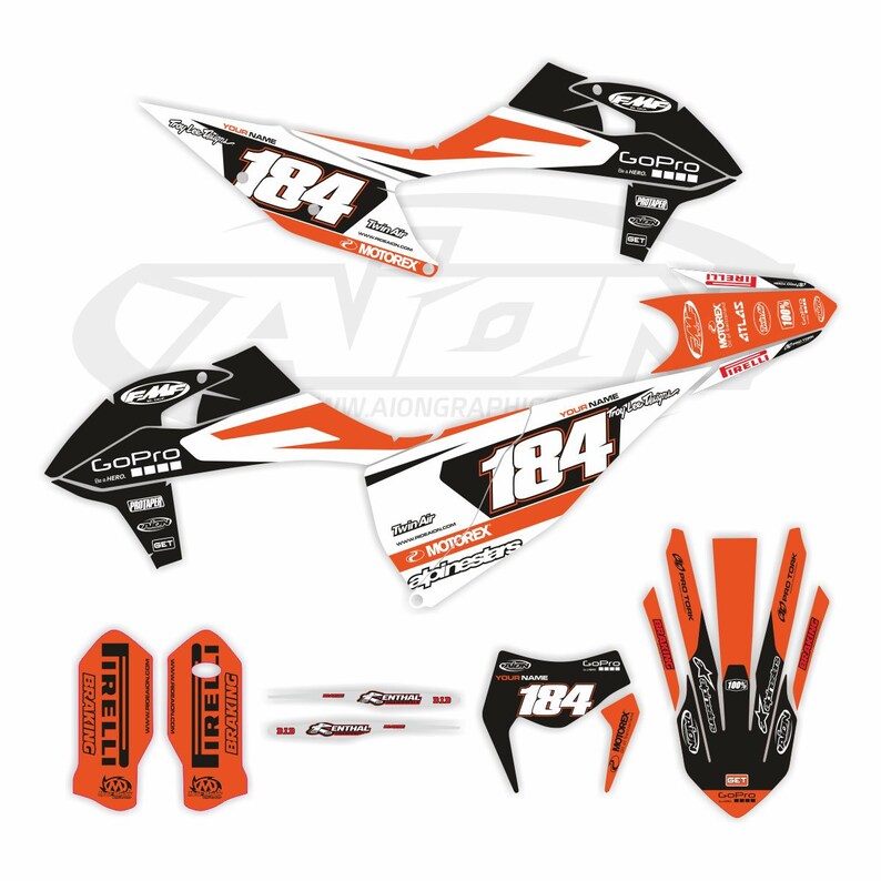 KTM Graphics Kit for a 2020-2021 Exc Excf Xcw Xcfw Models - Etsy