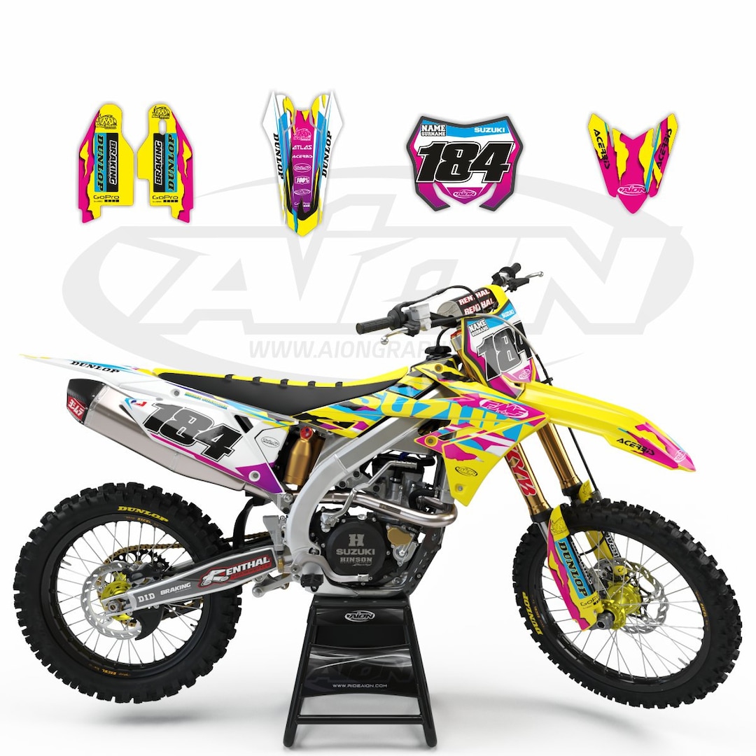 Suzuki Graphics Kit for a 2018-2020 RMZ 250-450 Models Very Thick ...