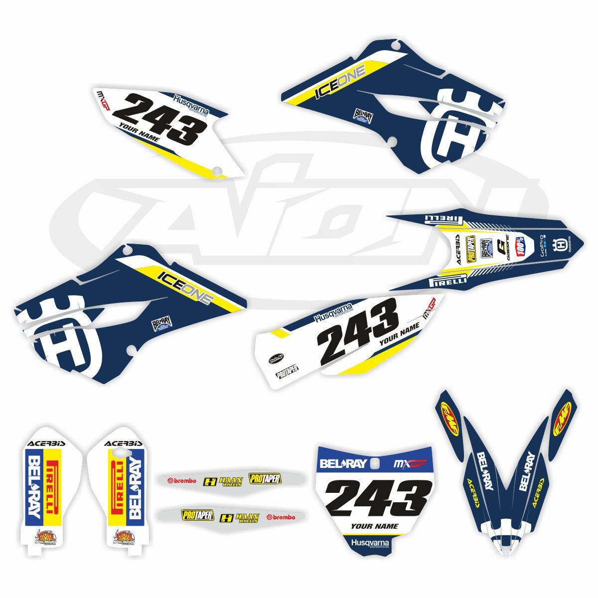 Husqvarna Graphics Kit for a 2015-2016 TC FC Models | Very Thick Decals ...