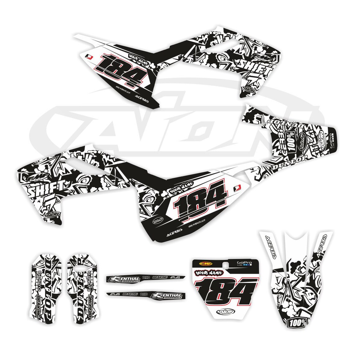 Husqvarna Graphics Kit for a 2016-2018 Tc Fc Tx Fx Models | Very Thick ...