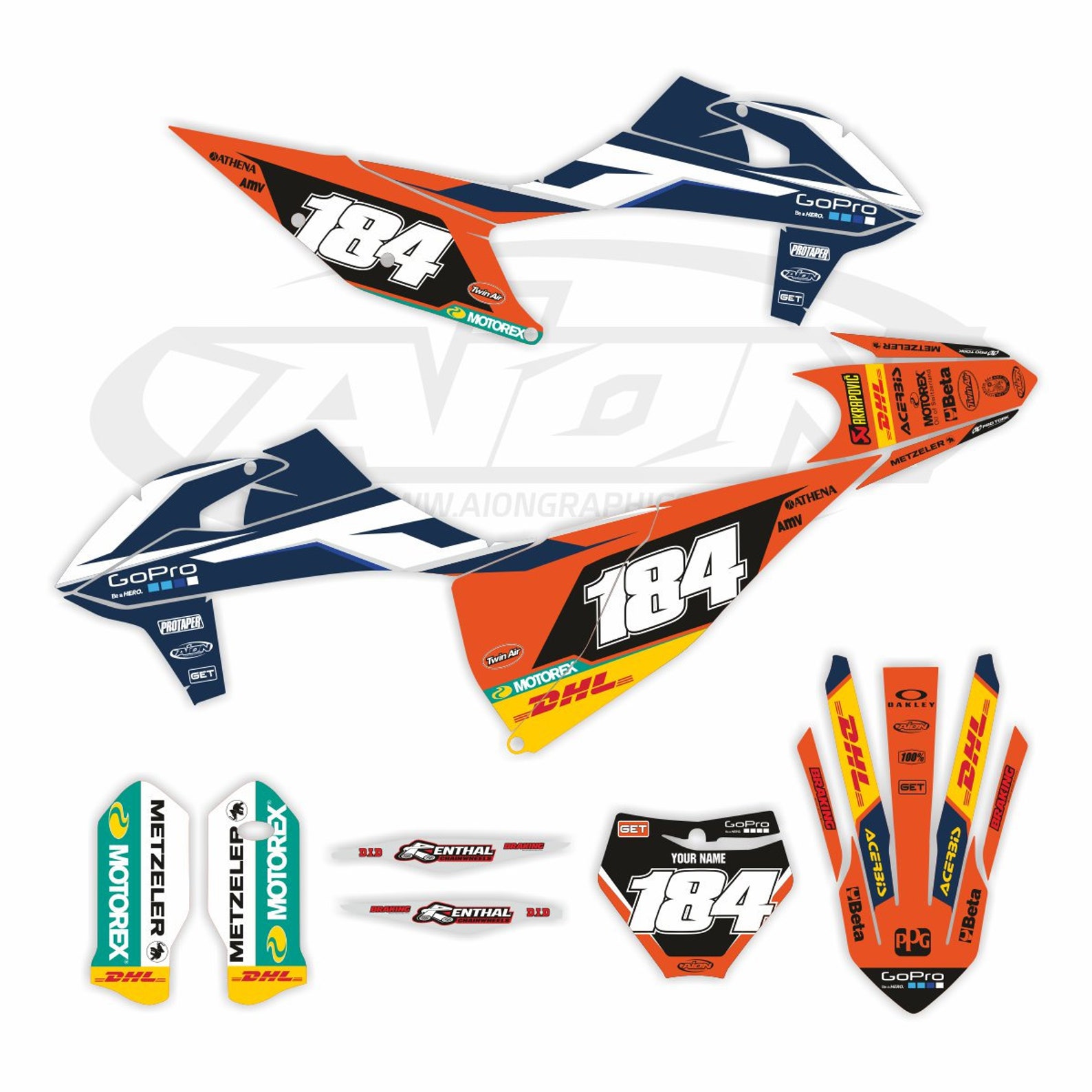 KTM Graphics Kit for a 2019-2021 Sx Sxf Xc Xcf Models | Very Thick ...