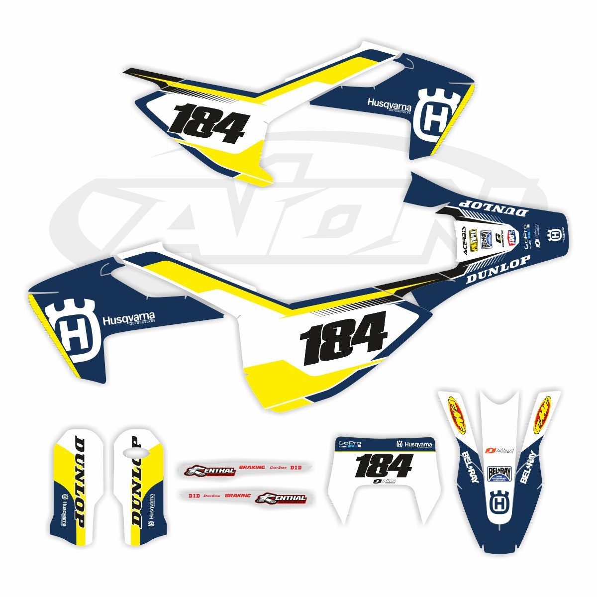 Husqvarna Graphics Kit for a 2017-2019 TE FE TX Models Very Thick ...