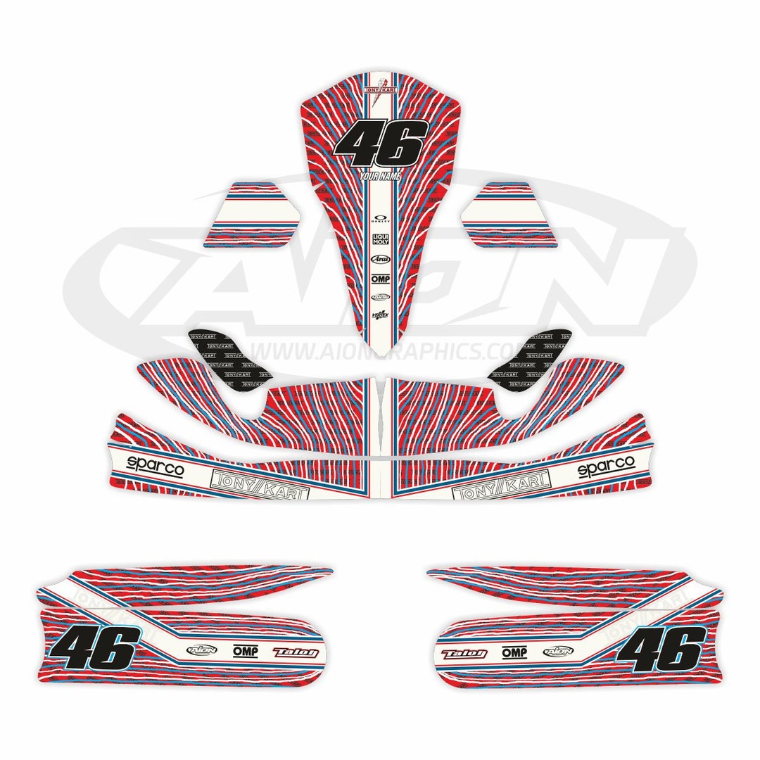 Tony Kart Graphics Kit for a OTK M4 Go Kart | Very Thick Decals - Etsy