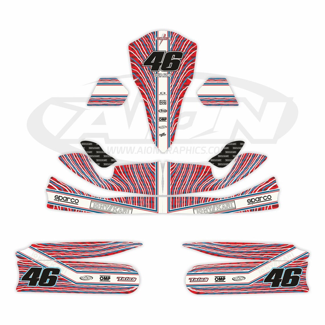 Tony Kart Graphics Kit for a OTK M4 Go Kart | Very Thick Decals - Etsy