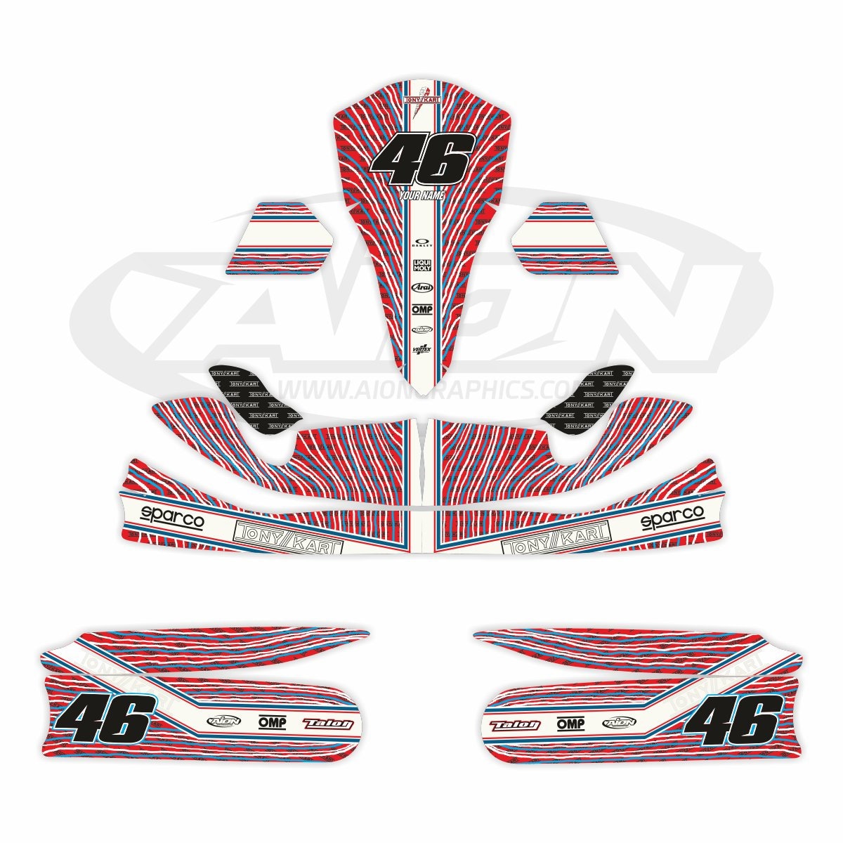 Tony Kart Graphics Kit for a OTK M4 Go Kart | Very Thick Decals - Etsy