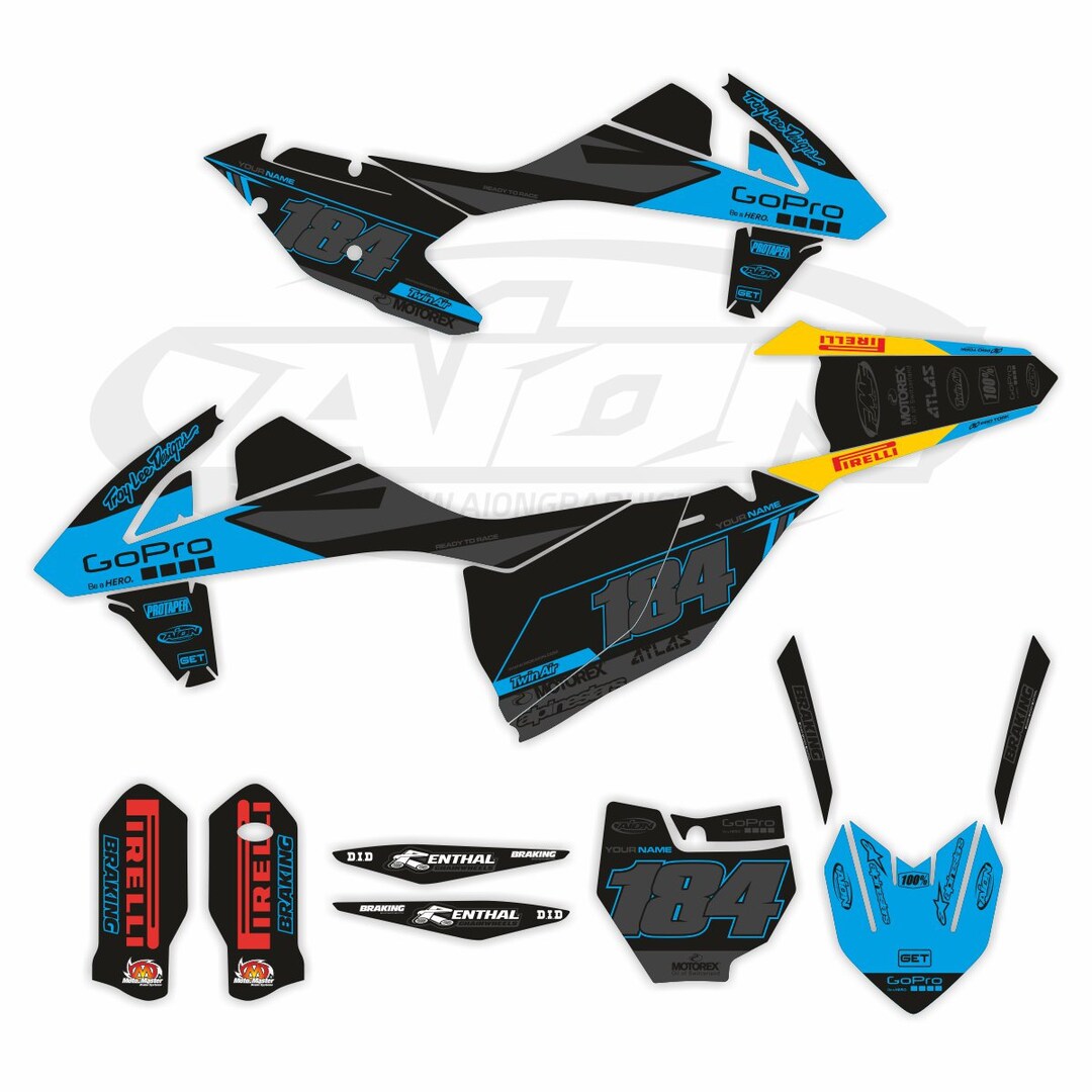 KTM Graphics Kit for a 2016-2018 Sx Sxf Xc Xcf Models | Very Thick ...