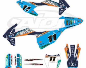 KTM Graphics Kit for a 2020-2021 Exc Excf Xcw Xcfw Models Very Thick ...