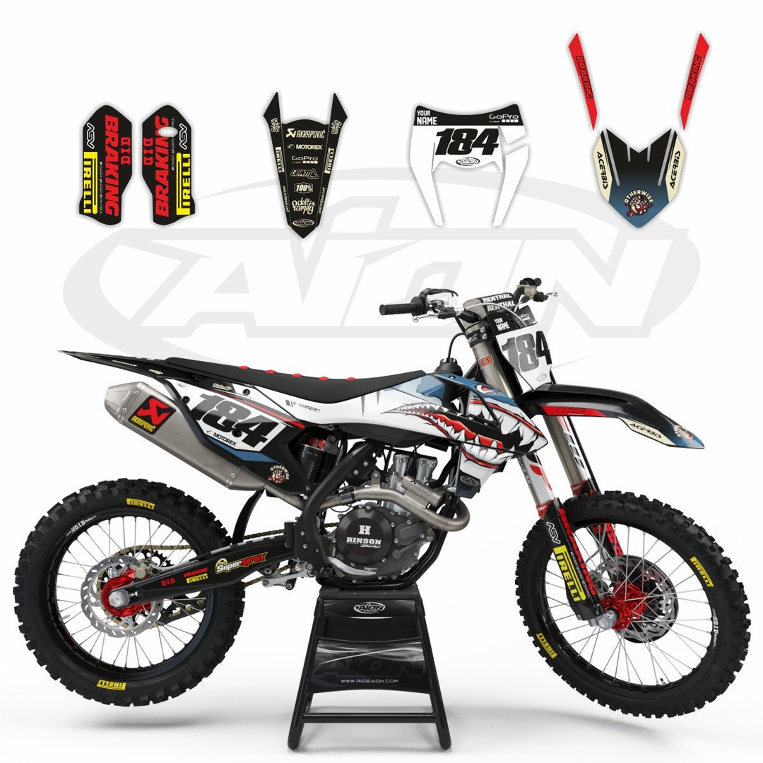 KTM Graphics Kit for a 2017-2019 Exc Excf Xcw Models Very Thick Decals ...