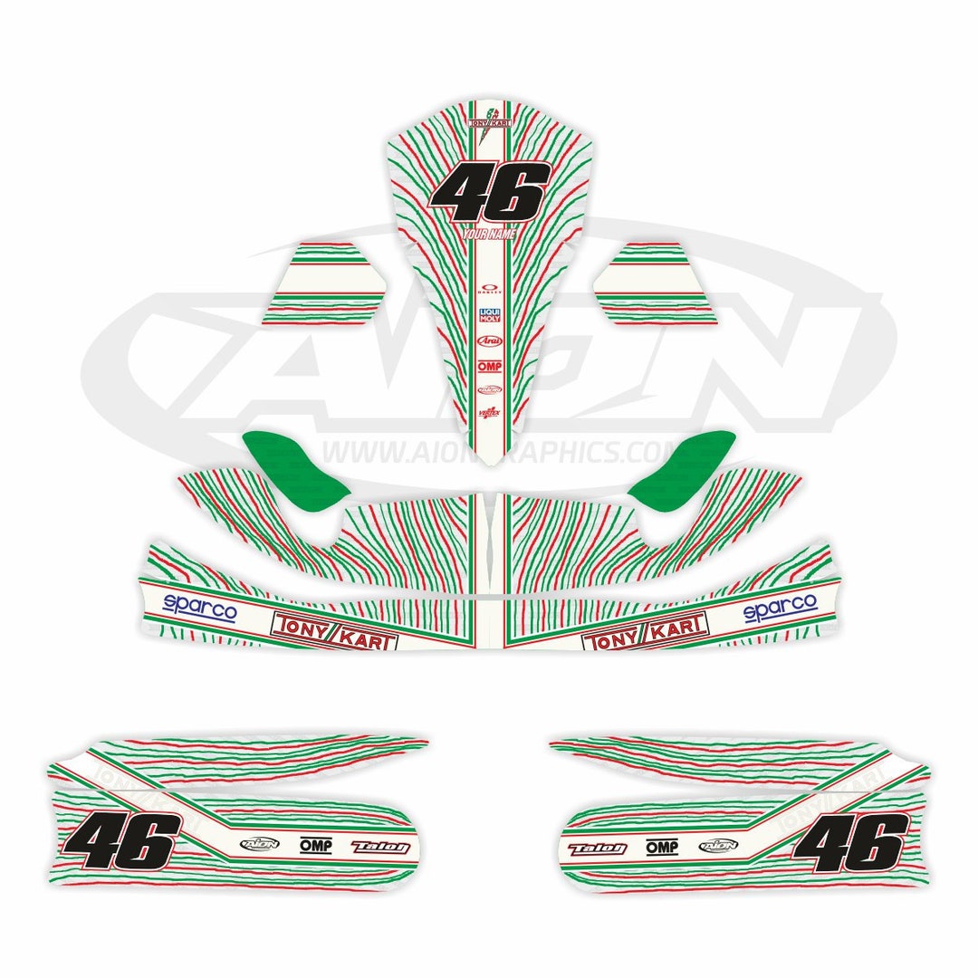 Tony Kart Graphics Kit for a OTK M4 Go Kart | Very Thick Decals - Etsy
