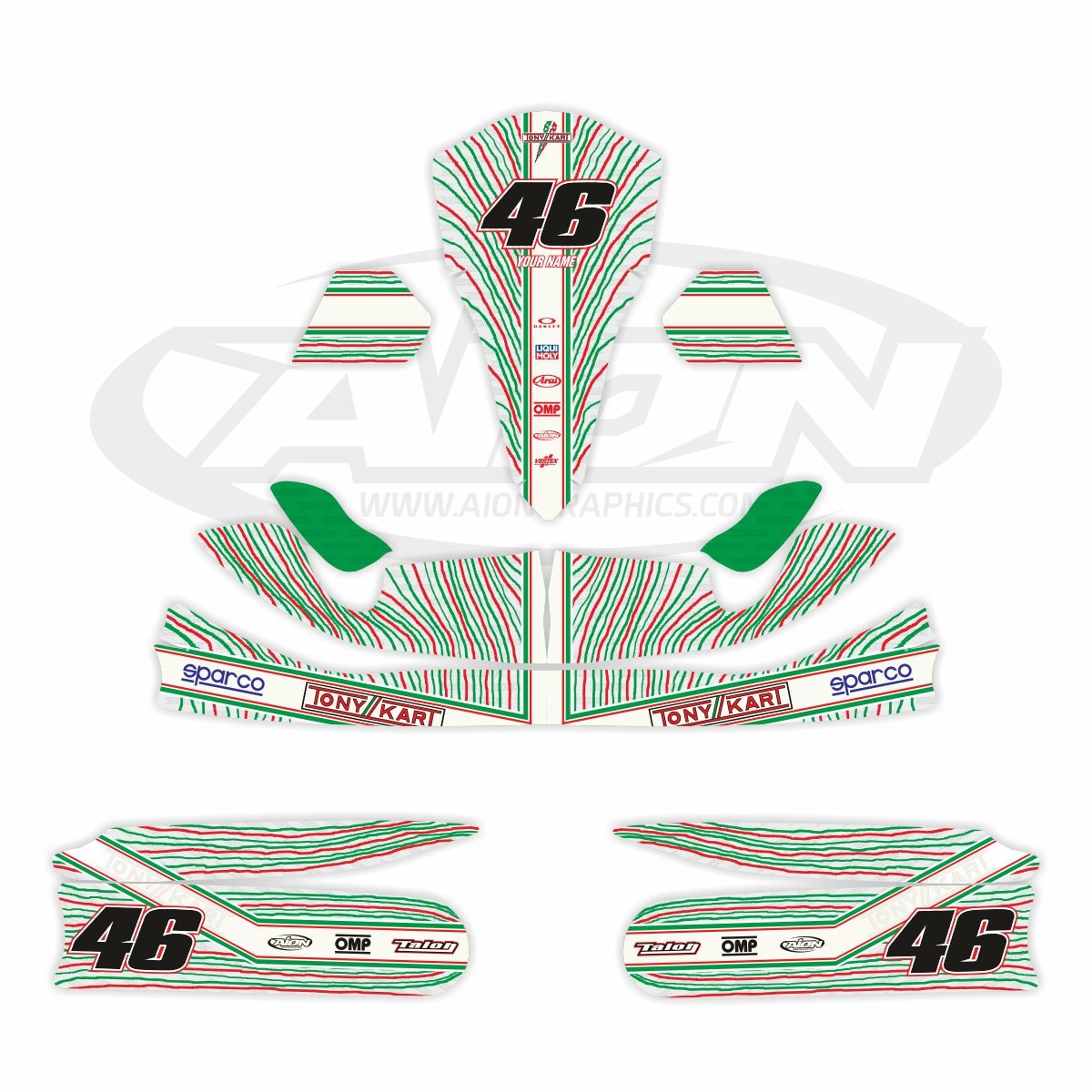 Tony Kart Graphics Kit for a OTK M4 Go Kart | Very Thick Decals - Etsy