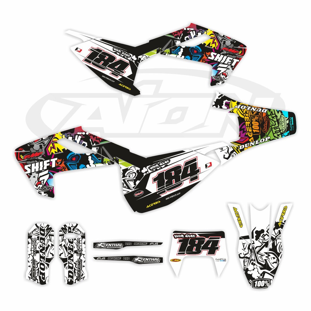 Husqvarna Graphics Kit for a 2017-2019 TE FE TX Models | Very Thick ...