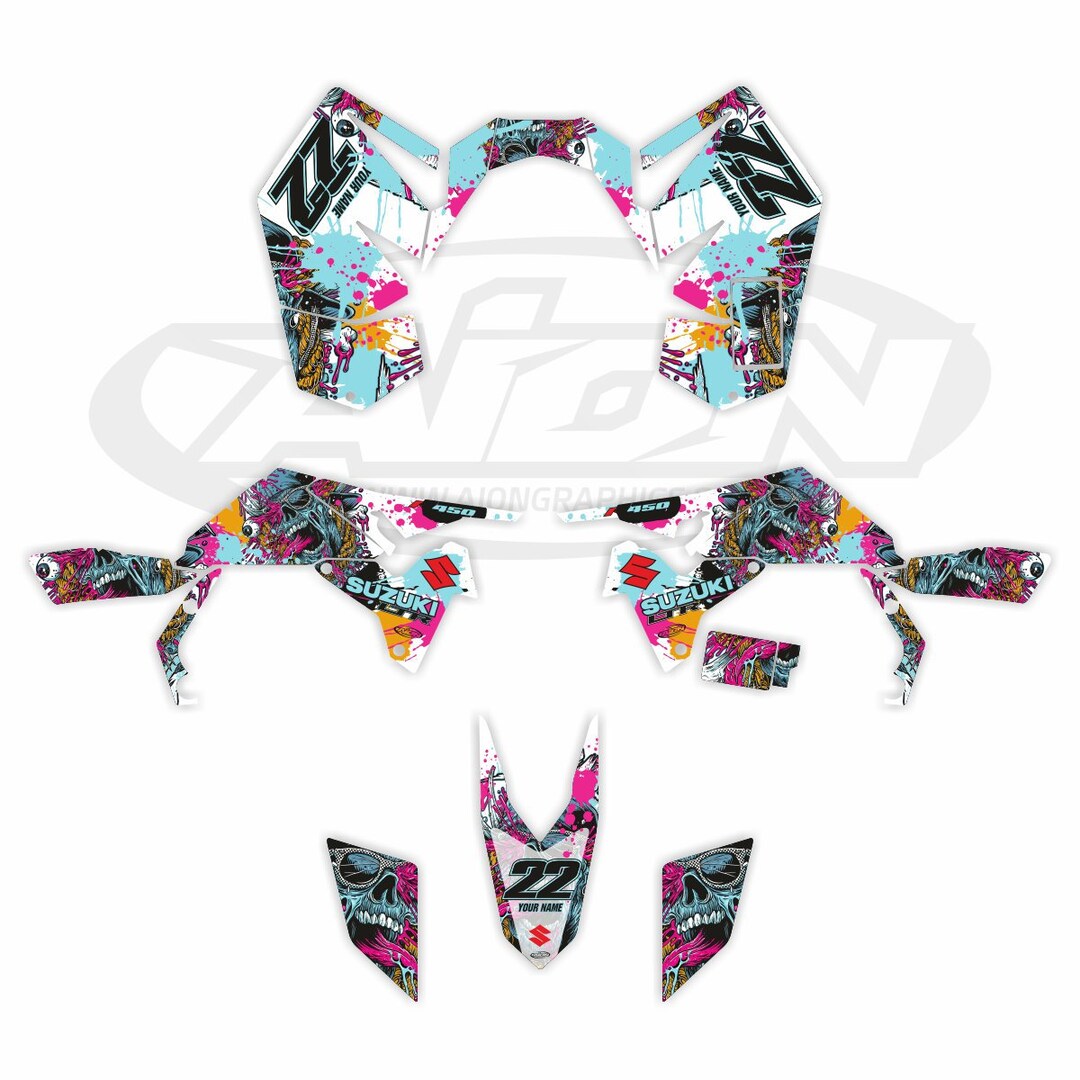 Suzuki Graphics Kit for a LTR 450 R Quad Bike | Very Thick Decals - Etsy