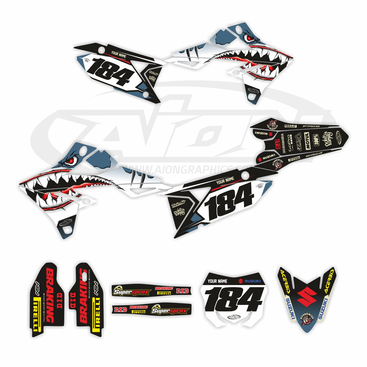 Suzuki Graphics Kit for a 2018-2020 RMZ 250-450 Models | Very Thick ...